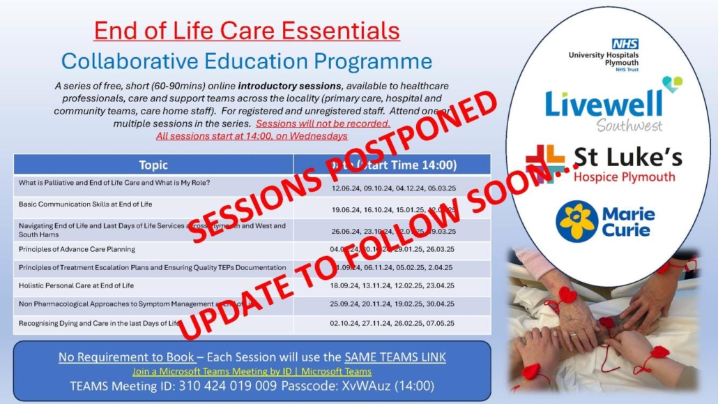 Courses and education | St Luke's Hospice Plymouth